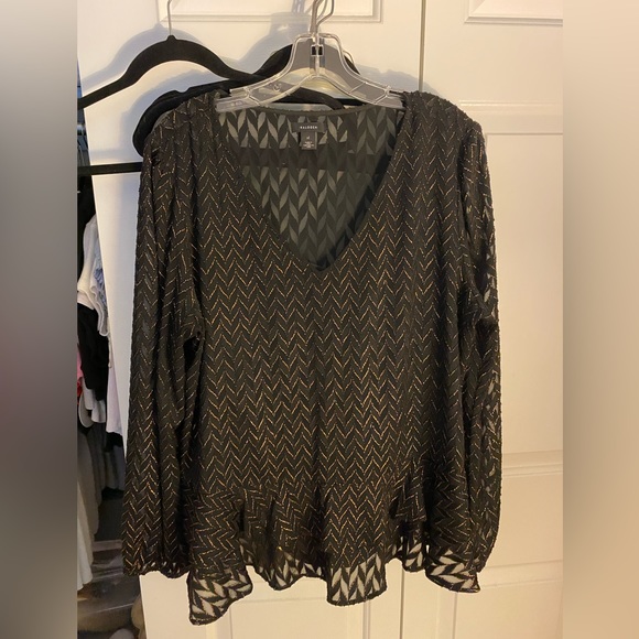 Halogen | Tops | Halogen V Neck Blouse With Balloon Sleeves | Poshmark